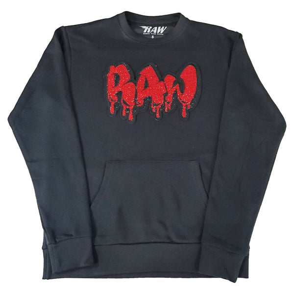 Men RAW Drip Red Bling Long Sleeve Shirts | Rawyalty Clothing